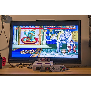 [New Version] 2 Pack 2.4 GHz Wireless Controller Game pad Compatible with SNES & PC, with SNES & USB Receivers, Support Windows PC, IOS MAC, Linux Raspberry Pi and SNES [Plug & Play] [Rechargeable]