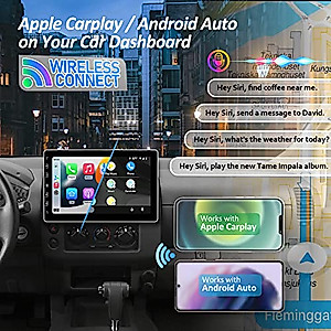 Double Din Car Stereo - Corehan 10 inch Touchscreen Car Radio Bluetooth Multimedia Player with Backup Camera Compatible with Wireless Carplay, Wireless Android Auto, Mirror Link