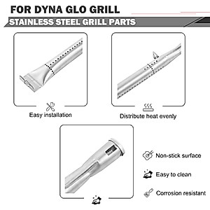 DGH474CRP Replacement Parts for Dyna Glo 5 Burner Grill Replacement Parts DGH485CRP DGH474CRN-D DGH483CRP DGH483CRP-D Dyna Glo Grill Part 70-02-411 70-02-412 Heat Tent 70-02-413 70-02-423 Burner Tube