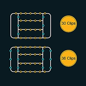 Tosnail 2 Pack Stainless Steel Clip and Drip Hangers Clothes Drying Rack Laundry Accessories - Total 66 Clips
