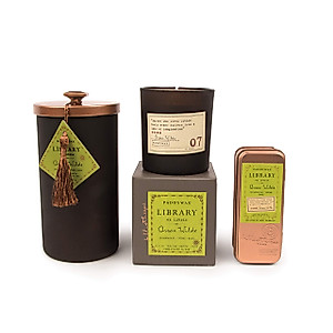 Paddywax Library Collection Oscar Wilde 2-Wick Scented Travel Tin Candle, 3.5-Ounce, Cedarwood, Thyme & Basil
