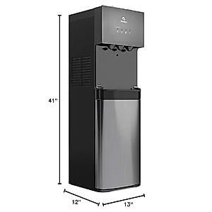 Avalon A5BLK Self Cleaning Bottleless Water Cooler Dispenser, UL, NSF certified Filters, Black Stainless Steel, full size