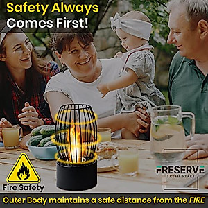 Freserve Tabletop Fire Pit – Premium Table Top Fire Pit Bowl – Modern Steel Design Small Fire Pit – Indoor Usage with Portable Compact Size – Ideal for Coffee Table, Indoor Outdoor Decor