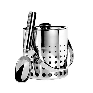 Mikasa Cheers Stainless Steel Ice Bucket and Scoop, Silver