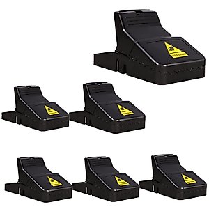 6PK Large Mouse Traps, Pest Control Rat Traps for Instant Kill Results, Large Reusable Rodent Snap Trap for Mice ‘N Chipmunks, Big Outdoor Traps That Also Work Indoor for Home (Large Size)