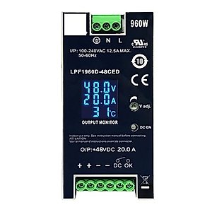 960W 48V 36V 24V Digital Display Rail Industrial Switch Power Supply Monitoring DC Power Supply(LPF1960D-24CED)