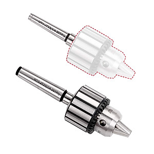 KingTool 4 Pcs Drill Chuck Set - 1/2-Inch Drill Chuck with Chuck Key with #1 (JT33-MT1) and #2 (JT33-MT2) Morse Taper Arbor