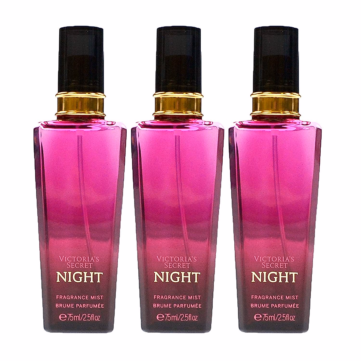 Victoria's Secret Night Lot of 3 Fragrance Mist Travel Size 2.5 Fl Oz Each