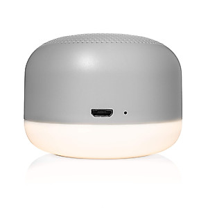 Yogasleep Travel Mini (Gray) Portable White Noise Machine, 6 Soothing Sounds, Dimmable Night Light, Compact Size for Travel & Diaper Bag, Sleep Aid, Adult & Baby, USB Rechargeable, Lanyard for Hanging