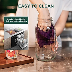 64oz Glass Pitcher with Lid,Leak Proof,Glass Water Jugs, BPA-Free,Microwave & Dishwasher Safe Pitcher,Sun & Iced Tea, Sangria,Cold Brew Coffee & More