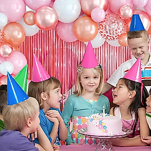 LovesTown Rose Pink Balloon Garland Kit, 150PCS Arch Kit Hot Pink Confetti Pink Metallic Latex Balloons for Wedding Engagement Birthday Party Decorations