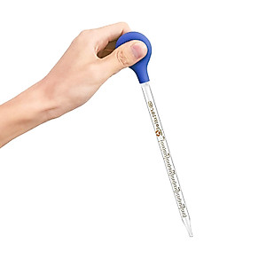 Glass Pipette, 3 Pieces 10ML 5ML 2ML Glass Graduated Pipettes Transfer Dropper for Liquid Essential Oil