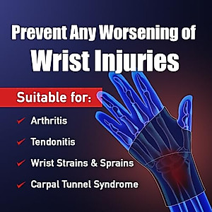 ZOYER Carpal Tunnel Wrist Brace Night Support, Breathable and Comfortable Wrist Compression Sleeve, Reversible Wrist Wrap for Tendonitis, Arthritis, Workout Wrist Support for Women and Men