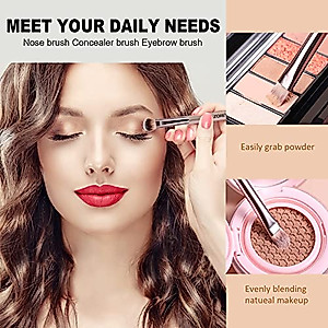 Raffaello Makeup Brushes, 15 Pcs Professional Premium Synthetic Brush Set, Foundation Concealer Eyeshadow Blush Makeup Brush Set (Champagne Gold)