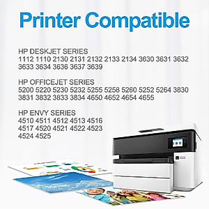 VAKER Remanufactured Ink Cartridge Replacement for HP 63 63XL Combo Pack for OfficeJet 3830 5255 5258 5200 4650 4655 Envy 4520 4510 DeskJet 3631 3639 3632 3634 Printer (2 Black)