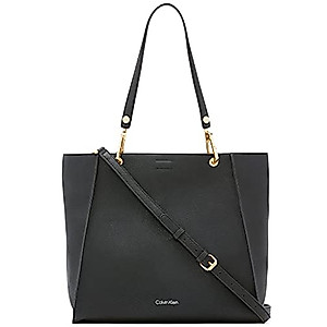 Calvin Klein Reyna North/South Tote, Black/Gold
