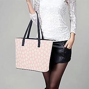 Womens Handbag Cherry Flowers Leather Tote Bag Top Handle Satchel Bags For Lady