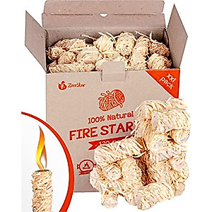 Zorestar Fire Starters XXL 120+ pc - Eco firelighters for Indoor and Outdoor Use and Fire Starter 60+ pc XXL Size - Сharcoal fire Starters