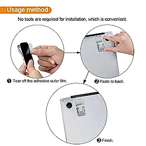 Portable Keyboard Stand for Desk, Adjustable 3 Angle Keyboard and Laptop Riser, 2PCS Invisible Mini Laptop Stand, Zinc Alloy Build for MacBook Air/Pro, Lenovo, HP, 10-17"Inches Laptops(Silver)