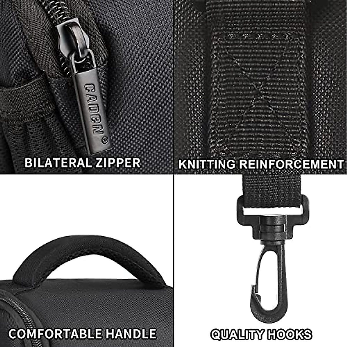 CADeN DSLR/SLR Camera Shoulder Bag Case with Adjustable Shoulder Strap, Compatible for Nikon, Canon, Sony Mirrorless Cameras Waterproof (Small)