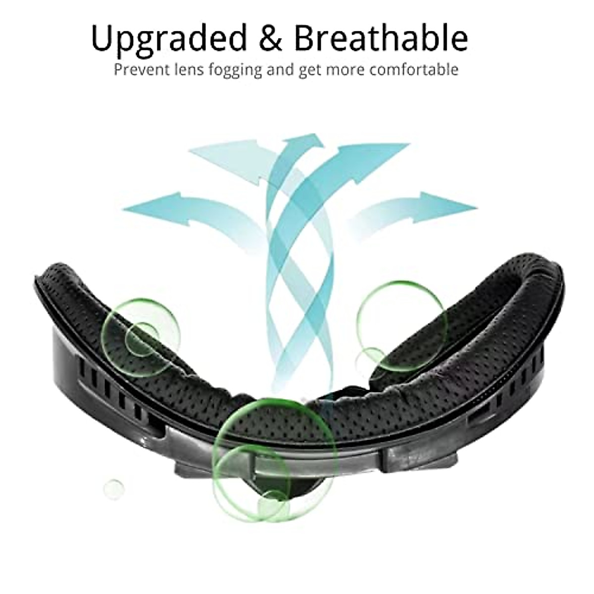 VR Facial Face Cover with Quest 2, Face Cushion Pad Compatible Facial Interface Bracket Foam Replacement with Two Face Covers & Facial Frame & Anti-Leakage Nose Pad & Lens Cover and Stick Caps