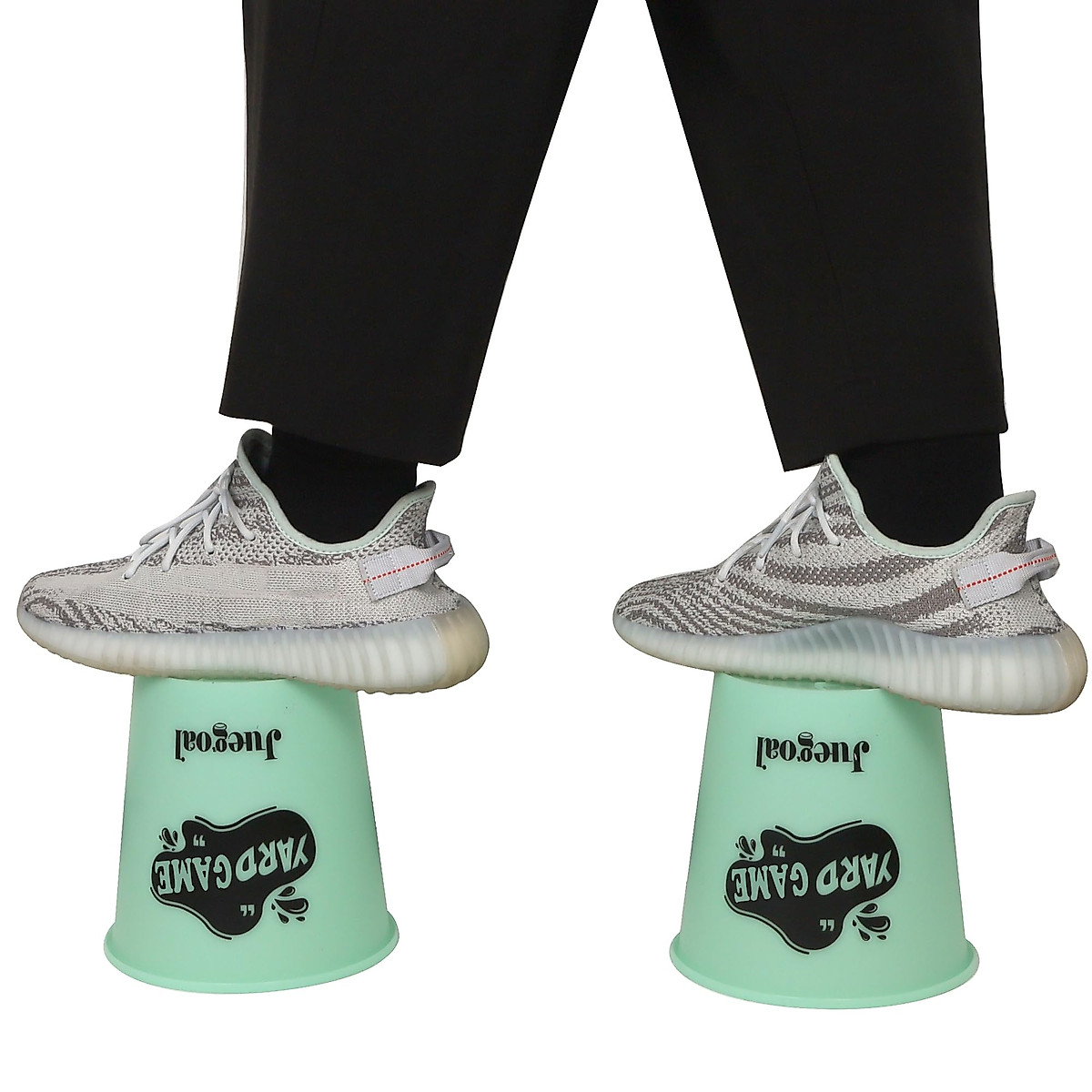 Juegoal Outdoor Toss Game Glow in Dark with Noctilucent 12 Buckets & 6 Balls, Throwing Game for Beach, Camping, Lawn and Backyard