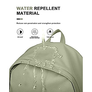 VGOCO School Backpack for Women Men,Middle High School Bookbag for Teens Girls Boys Small Travel Backpack Waterproof College Lightweight Cute Backpacks Casual Daypack Fits 15.6 Inch Laptop GREEN