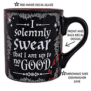 Silver Buffalo Harry Potter I Solemnly Swear That I Am Up to No Good Ceramic Mug, 14-Ounces