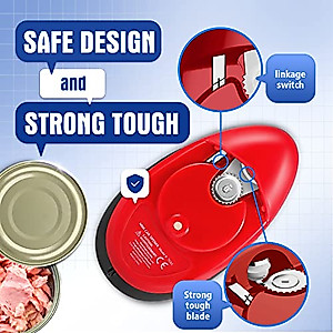One-touch Electric Can Opener, Automatic Can Opener Smooth Edge Food-Safe for Almost All Can Sizes, Battery Operated Electric Can Openers for Kitchen Best Kitchen Gadgets for Seniors and Arthritic