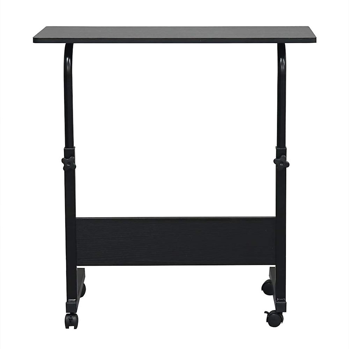 Adjustable Height Mobile Computer Desk Rolling Computer Desk, Height Adjustable Mobile Laptop Stand Desk Rolling Cart, Mobile Small Standing Desk Portable Rolling Laptop Desk Overbed Bedside Desk