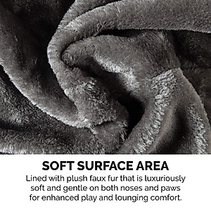 Furhaven 15.75" Tall Playground for Indoor Cats, Ft. Sisal Scratching Posts, Self-Grooming Brush, & Toy - Tiger Tough Hammock Interactive Playground - Silver, One Size