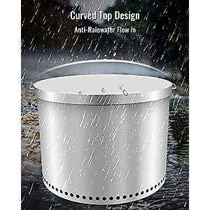 Fire Pit Lid Fit for Solo Stove Bonfire 19.5" Fire Pit, Steel Round Cover with Heat Resistant Handle, Outdoor Fire Pits Wood Burning and Camping Accessories