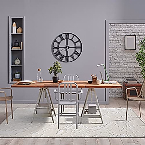 LUXE WEAVERS Abstract Textured Marble Swirl Cream 8x10 Area Rug