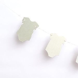 ZAIBIANHAO Baby Clothes Banner - Short Sleeve Onesies Bodysuits For Baby Shower,Bodysuits Clothesline Birthday Party Banner,Gender Reveal Neutral Party Supplies (baby clothes spot)