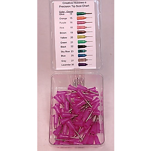 Creative Hobbies® 16 Gauge 0.5 Inch, Precision Applicator Dispenser Needle, Stainless Steel Blunt Tip, 50 Pieces in Storage Pack