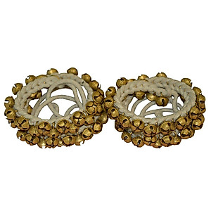 NEW LARGE SIZE KATHAK GHUNGROO 25 + 25 NO 14 LARGE SIZE BELLS TIED WITH COTTON CORD INDIAN CLASSICAL DANCERS ANKLET. MRS
