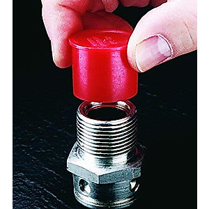 Caplugs 99394729 Plastic Cap for Threaded Connectors. RC-21, PE-LD, to Cap Thread Size 1-5/16 Cap ID 1.31" Length 0.90", Red (Pack of 40)