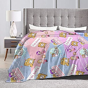 zalyhulp Blanket Warm Cozy Microfiber Soft Plush Throw Blanket Ultra Luxurious Plush Blanket for Bed Couch Sofa Outdoor Travel