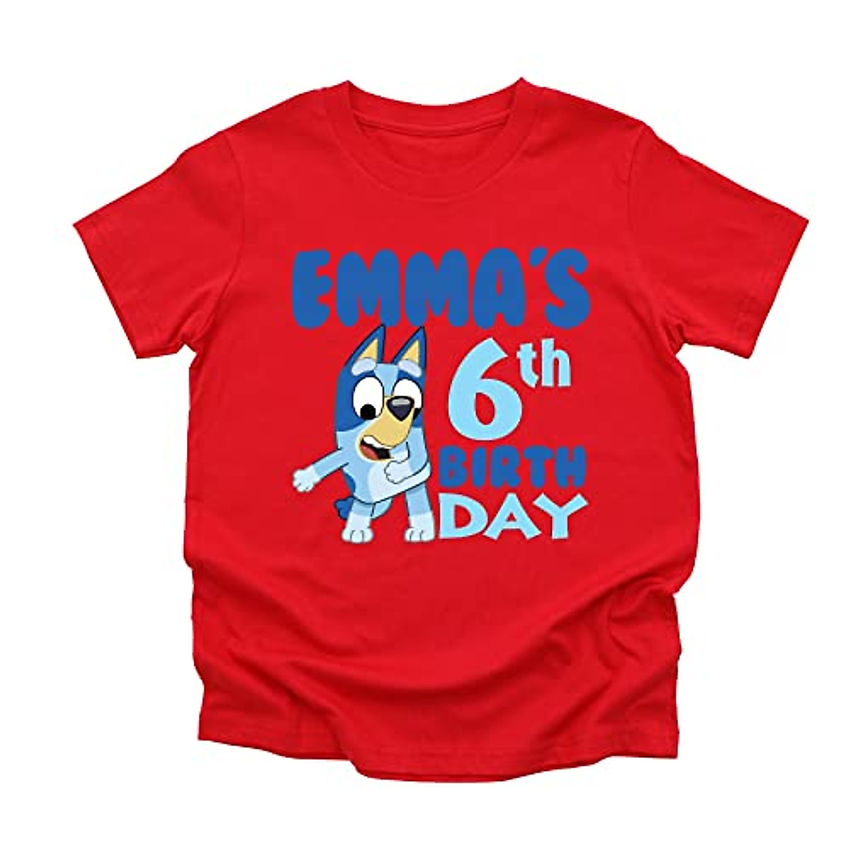 Bluey Birthday Party Shirt, Bluey 6th Birthday T-Shirt, Bluey Birthday Girl Party, Bluey Personalized Custom Birthday T-Shirt, Bluey Party Shirt