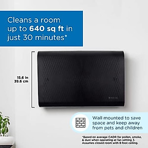 Medify Air MA-35 Air Purifier with H13 True HEPA Filter | 500 sq ft Coverage | for Allergens, Wildfire Smoke, Dust, Odors, Pollen, Pet Dander | Quiet 99.7% Removal to 0.1 Microns | Black, 1-Pack