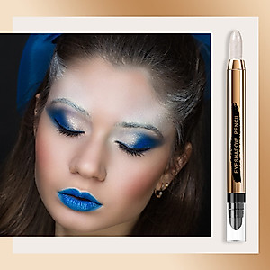 Wismee Cream Eyeshadow Stick, Shimmer Pearl White Eyeshadow Stick, Gillter Pearl Cream Eye Shadow Pencil Crayon, Waterproof Eye Shadow Pen, Brightener Highlighter Makeup Stick, Pearl White Eye Shadow