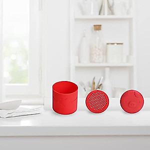 Kamehame Bacon Grease Container, Silicone Grease Keeper with Strainer, Grease Catcher for Storage of Frying Oils and Cooking Fats