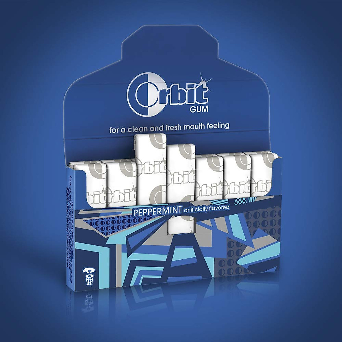 ORBIT Peppermint Sugarfree Gum, 14 Count Pack of 3