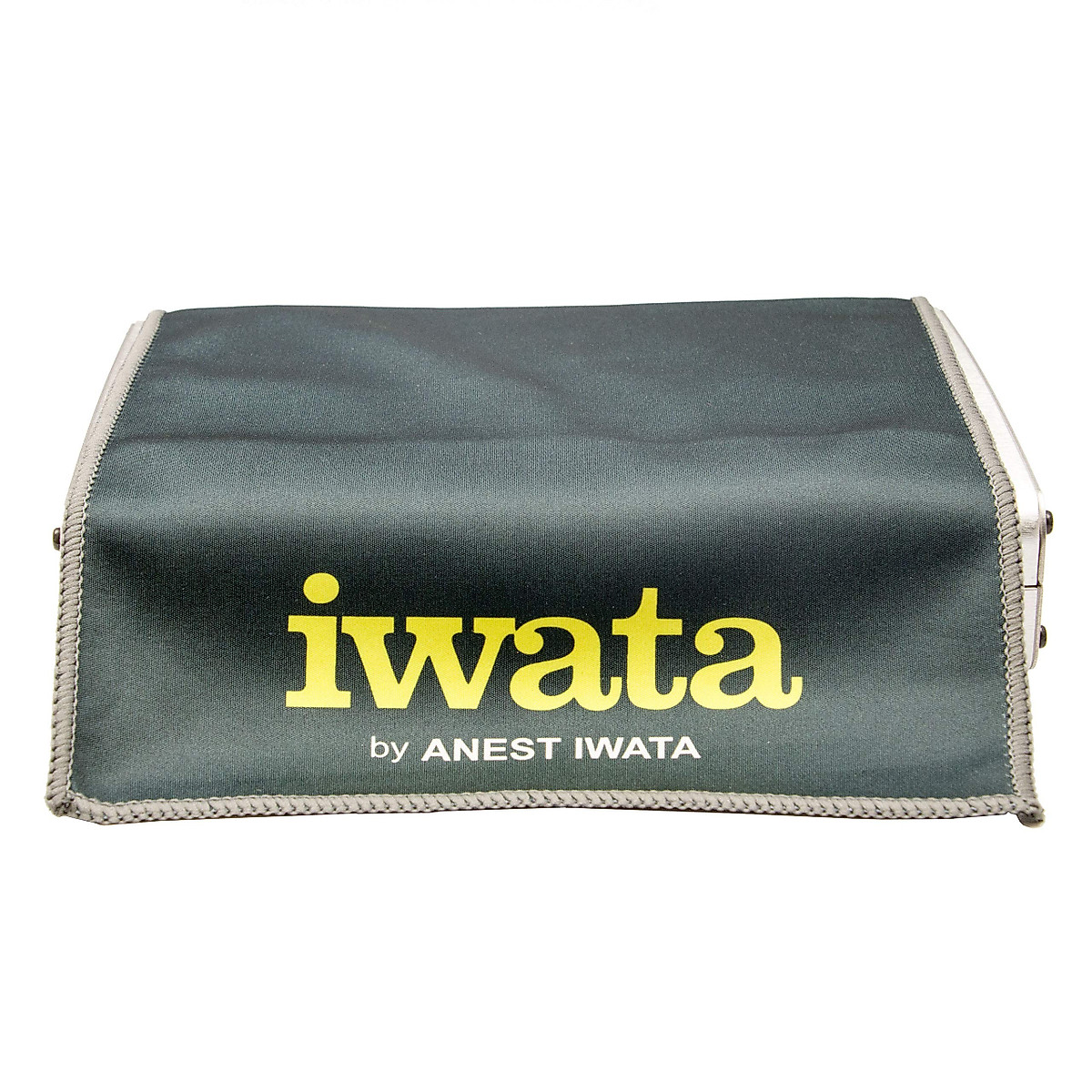 Custom Micron C Airbrush (ICM 4002) Version 2 by Iwata, Features a Square Shaped Trigger, Crown Cap Deck on End of Handle.23mm Needle and Nozzle, Silver