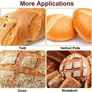 NT-ling Bread Cutter Slashing Tools,Bread Cutter Hand Crafted Bread Lame with 5 Blades and Leather Protective Cover for DIY Bread Dough Bakeware Kitchen