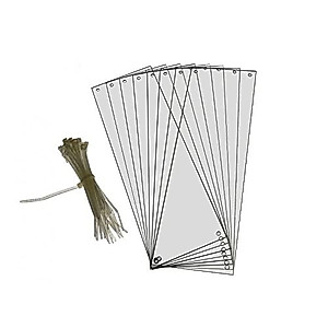 Pet Cage Liner 14" x 4.5" with Holes Zip Ties Urine Guard Pack of 8 Flexible Clear Sheet Rabbit Guinea Pig Side Lining Habitat Siding No Mess Protection Cage Edge Liners By Marketing Holders