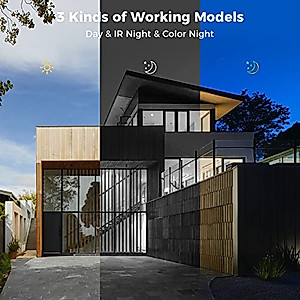 Hiseeu Security Camera Wireless Outdoor, 5MP Color Night Vision WiFi Surveillance Camera Pan/Tilt with Motion Detection/Siren/Light Alarm, 2-Way Audio, IP66 Weatherproof, Work with Echo Show