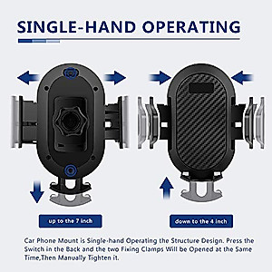 Cell Phone Holder for Car Phone Mount with Suction Cup x-auto 2-in-1,Ultra Stable Phone Stand Strong Grip Dashboard Windshield Air Vent,Upgraded Handsfree Universal,Compatible with All Smartphone