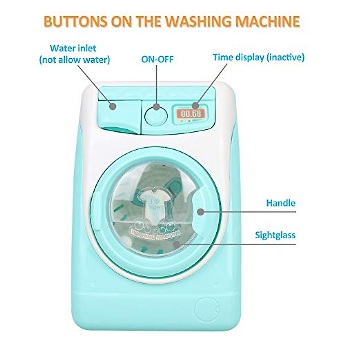 Coherny Mini Simulation Dollhouse Furniture Kitchen Toys Kids Children Play House Toy Washing Machine