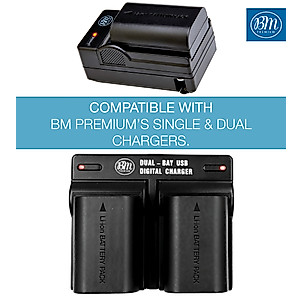 BM Premium 2 Pack of LP-E6NH High Capacity Batteries for Canon EOS R, EOS R5, EOS R6, EOS R6 II, EOS R7, EOS 90D, EOS 60D, EOS 70D EOS 80D EOS 5D IV, EOS 6D, EOS 6D II, EOS 7D, EOS 7D Mark II Cameras